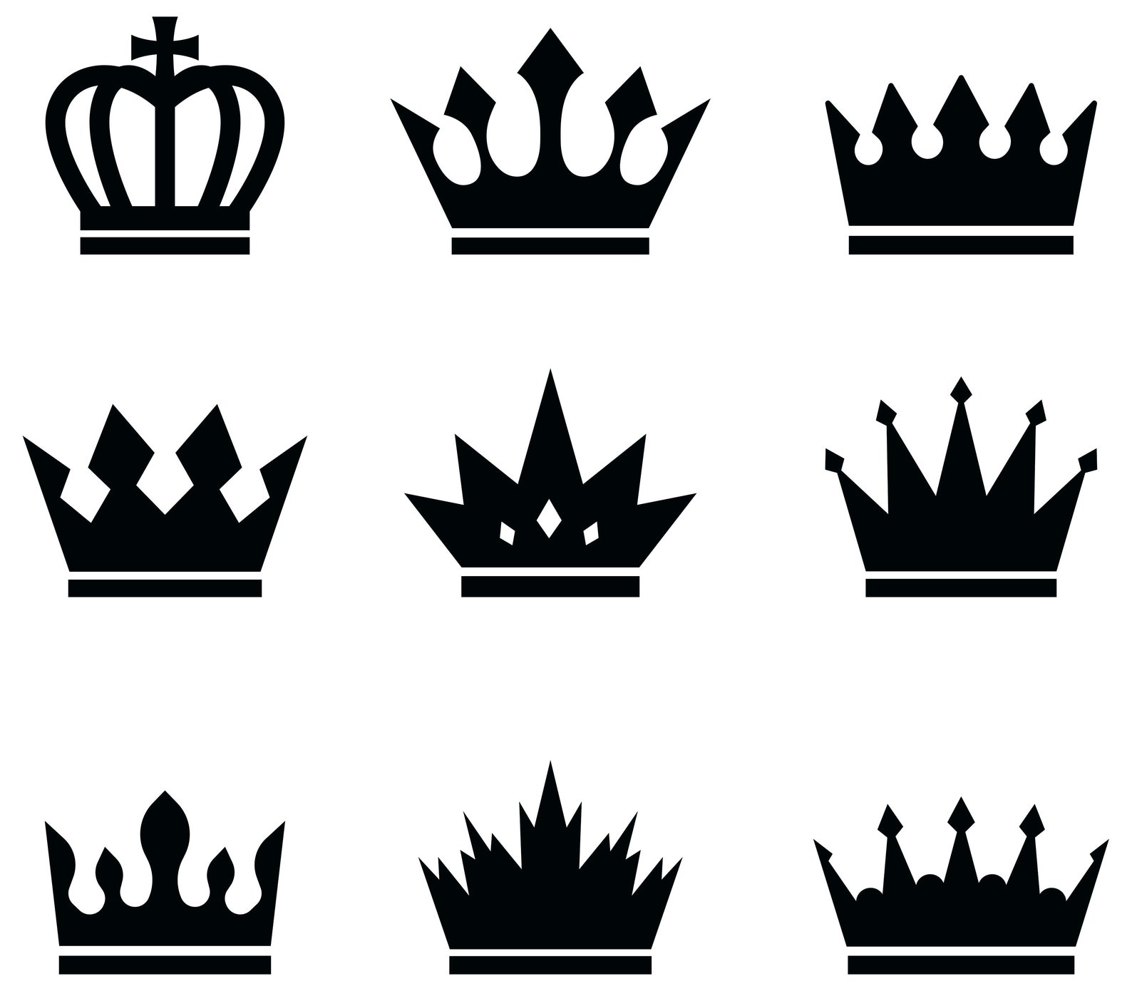 Crown - Vector Graphics, Vector Pictures, Vector Silhouette - Etsy