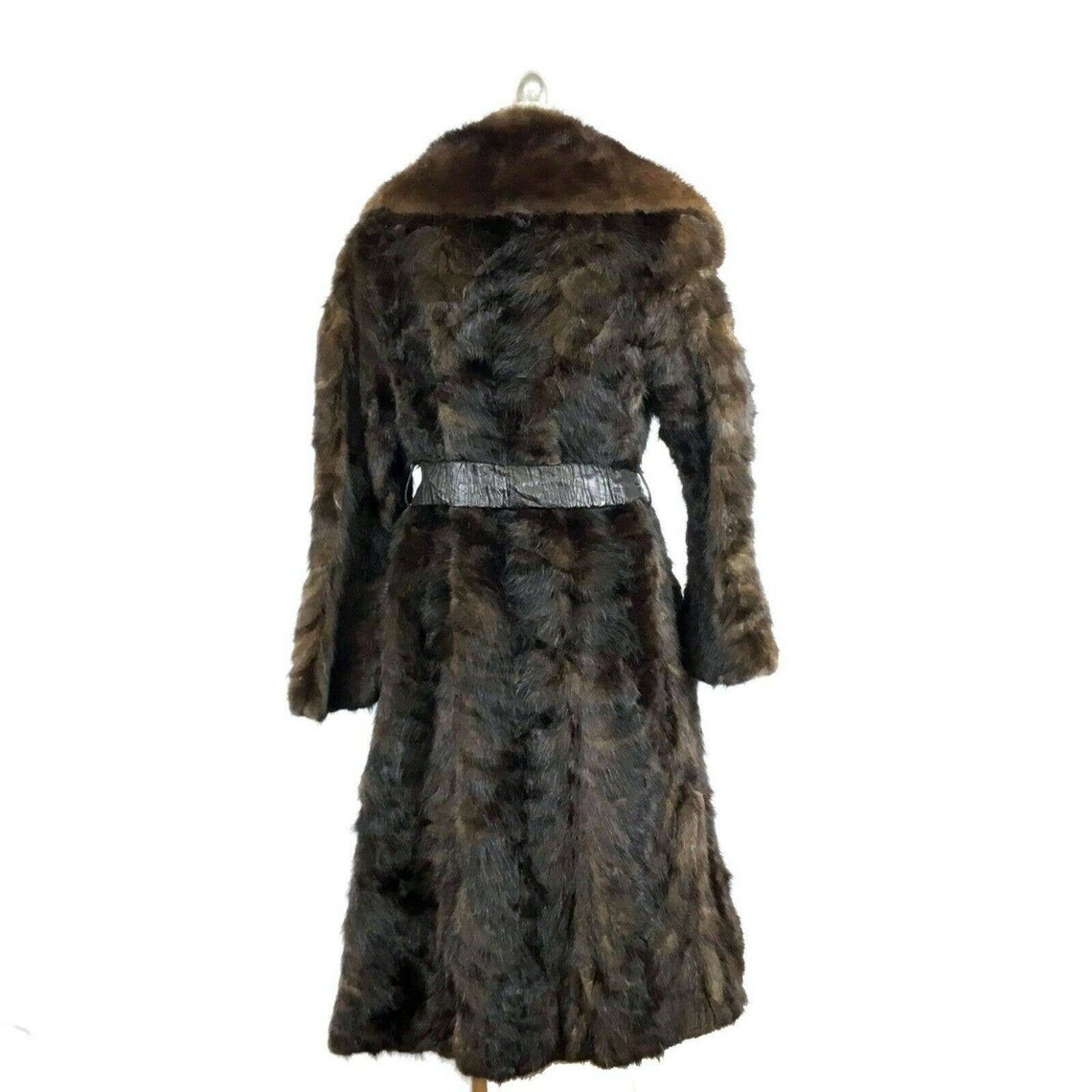 Vintage 1940s 1950s Arctic Furs by Alexander Mink Fur Belted Long Coat ...
