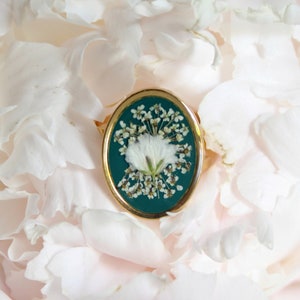 Wild Carrot Ring, Dried Flower Ring, Women Jewelry, Gold Ring, Handmade ...