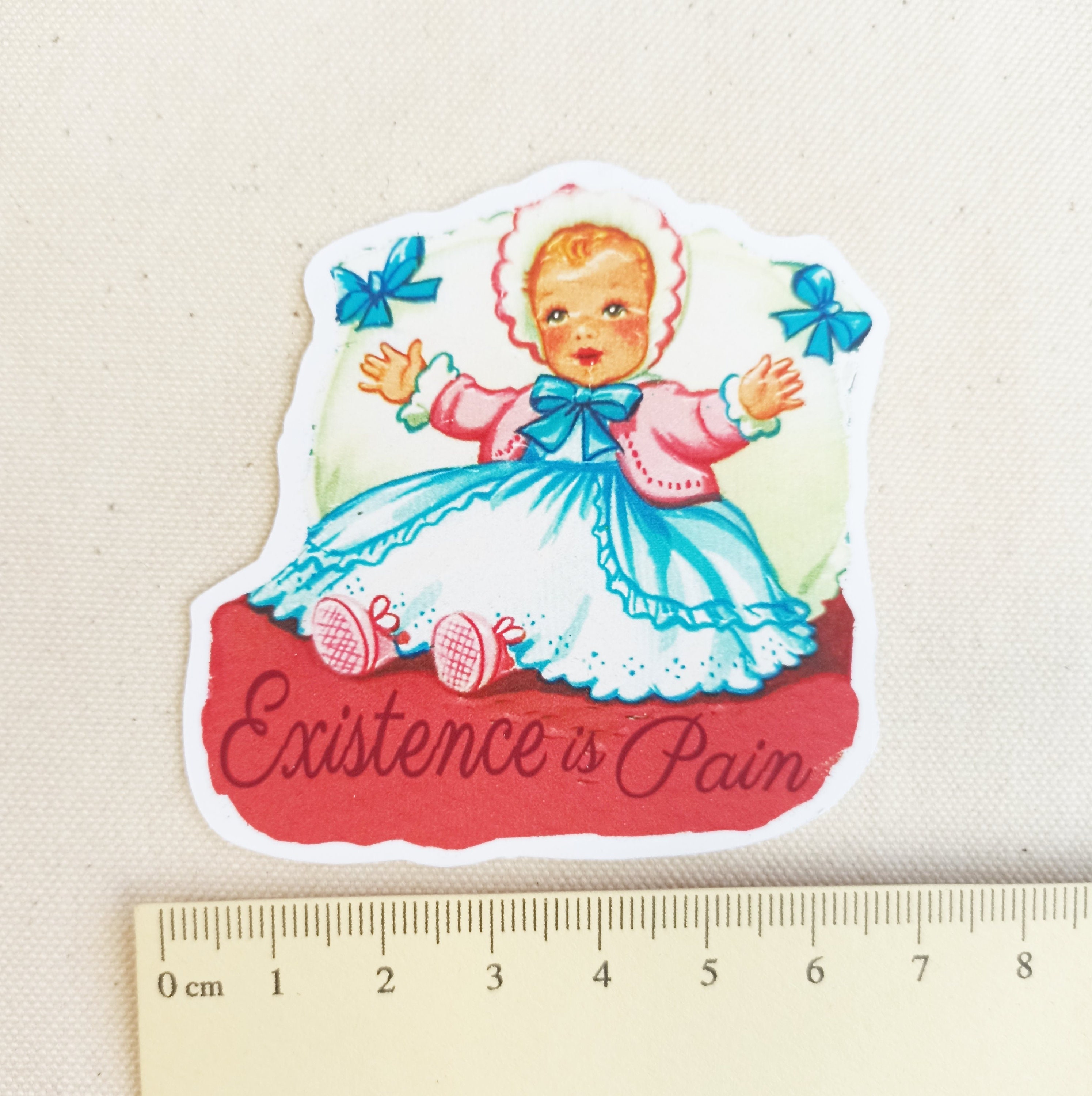 Meme Sticker Existence is Pain Handmade Weird Sticker - Etsy