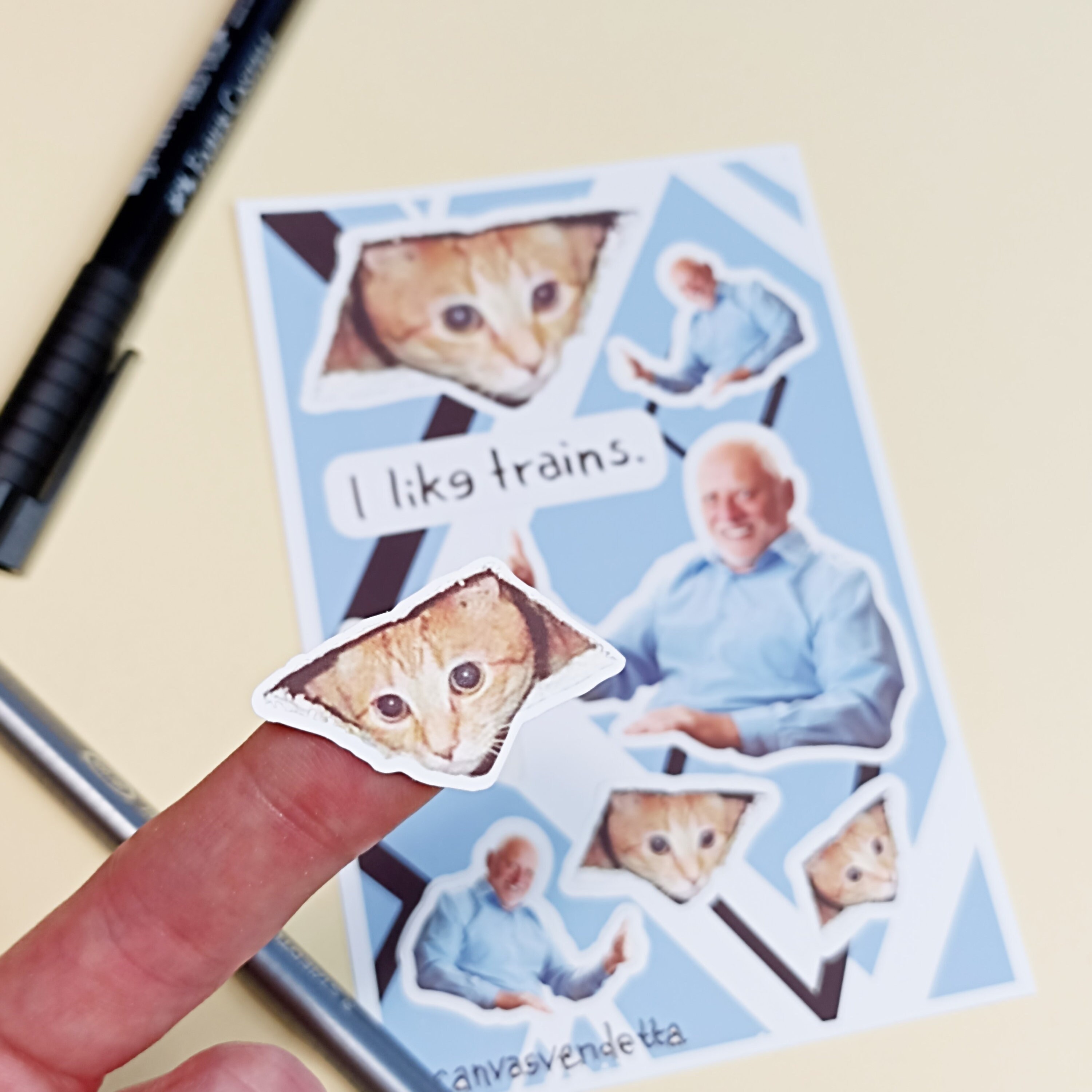 Memes Sticker Set Harold Sticker Sheet Ceiling Cat Nerdy - Etsy