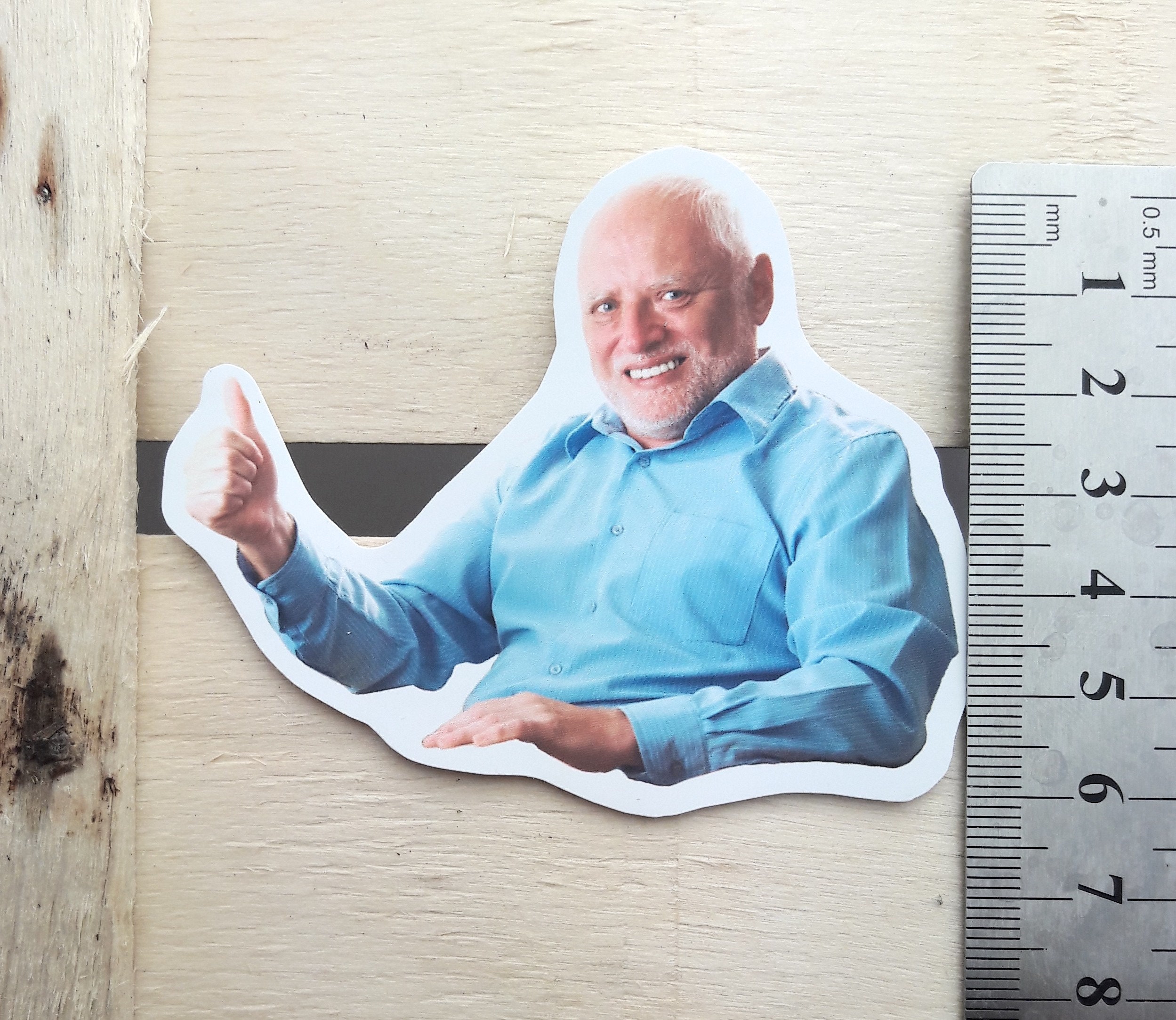 Meme Sticker Hide the Pain Harold Handmade Weird Sticker | Etsy