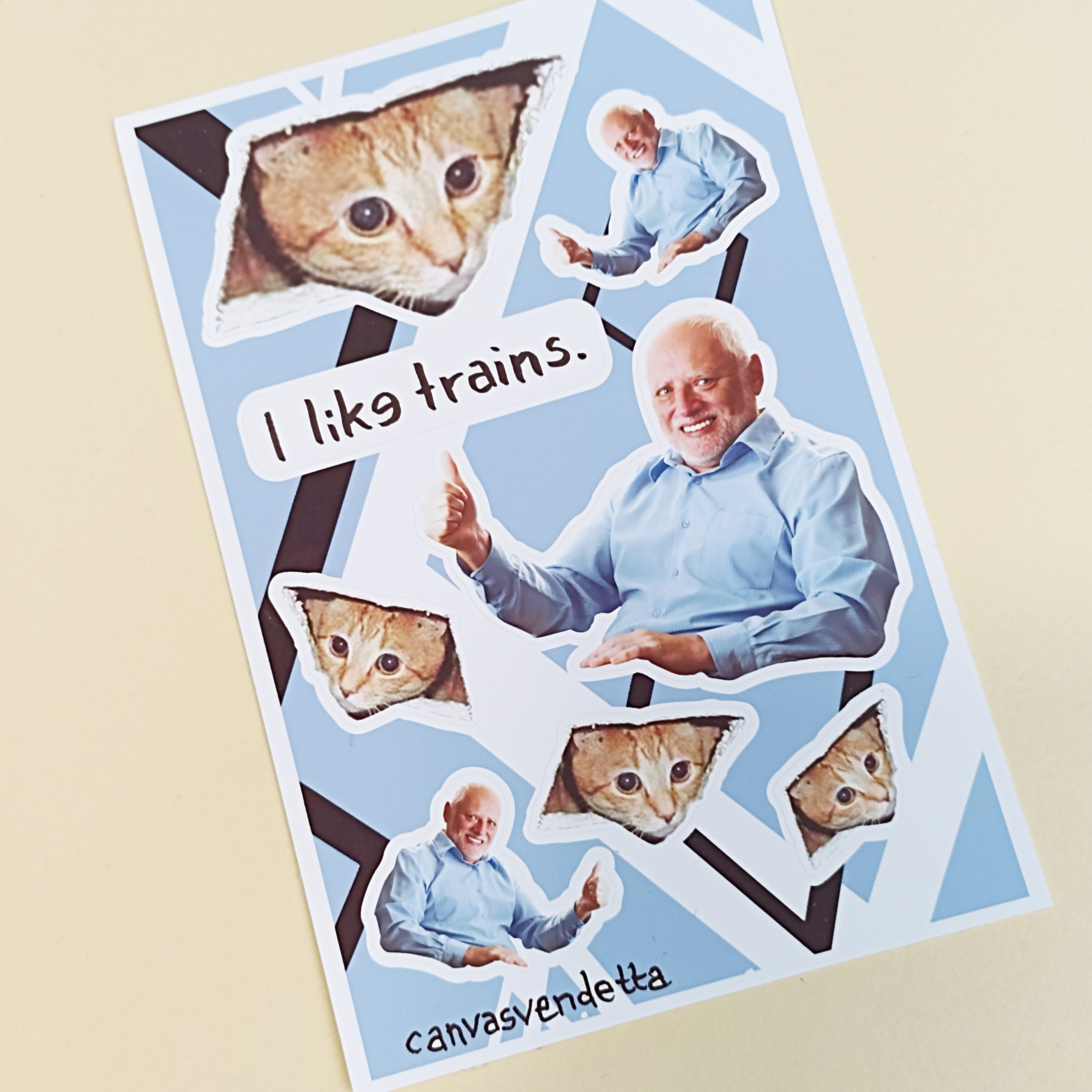 Memes Sticker Set Harold Sticker Sheet Ceiling Cat Nerdy - Etsy