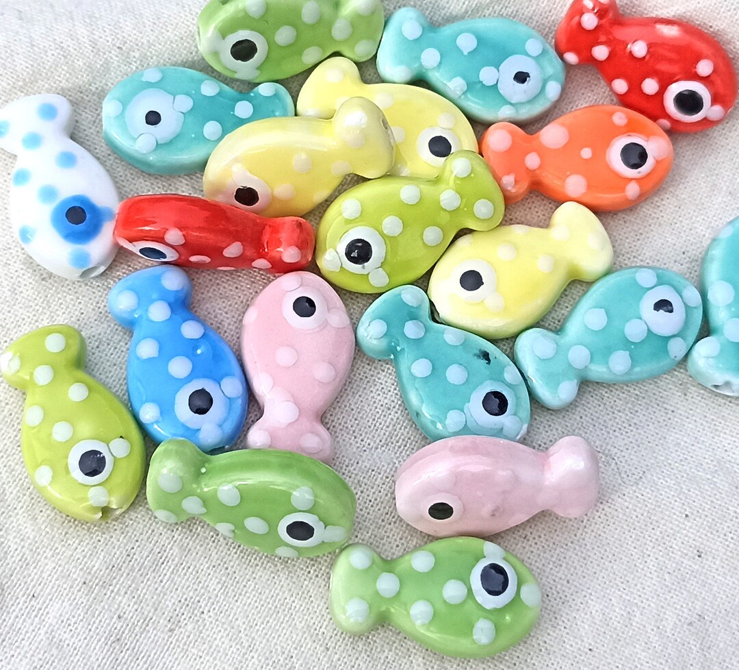 Colorful Fish Beads Maritime Jewelry Making Beads Spacer Nautical ...