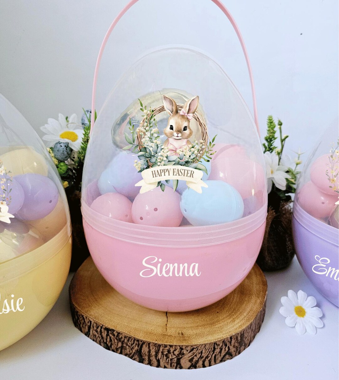 Personalised Easter Egg Bucket With Handles | Filled With Mini Eggs. - Etsy