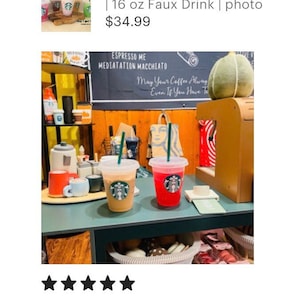 Fake Drinks | Starbucks Drink | 16 Oz Faux Drink | Photo Prop ...