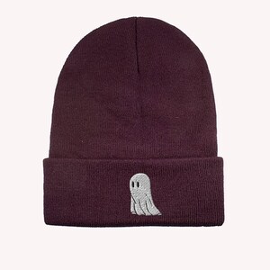 Floating Sheet Ghost Beanie embroidered Ghost Beanie Halloween, Fall - Etsy