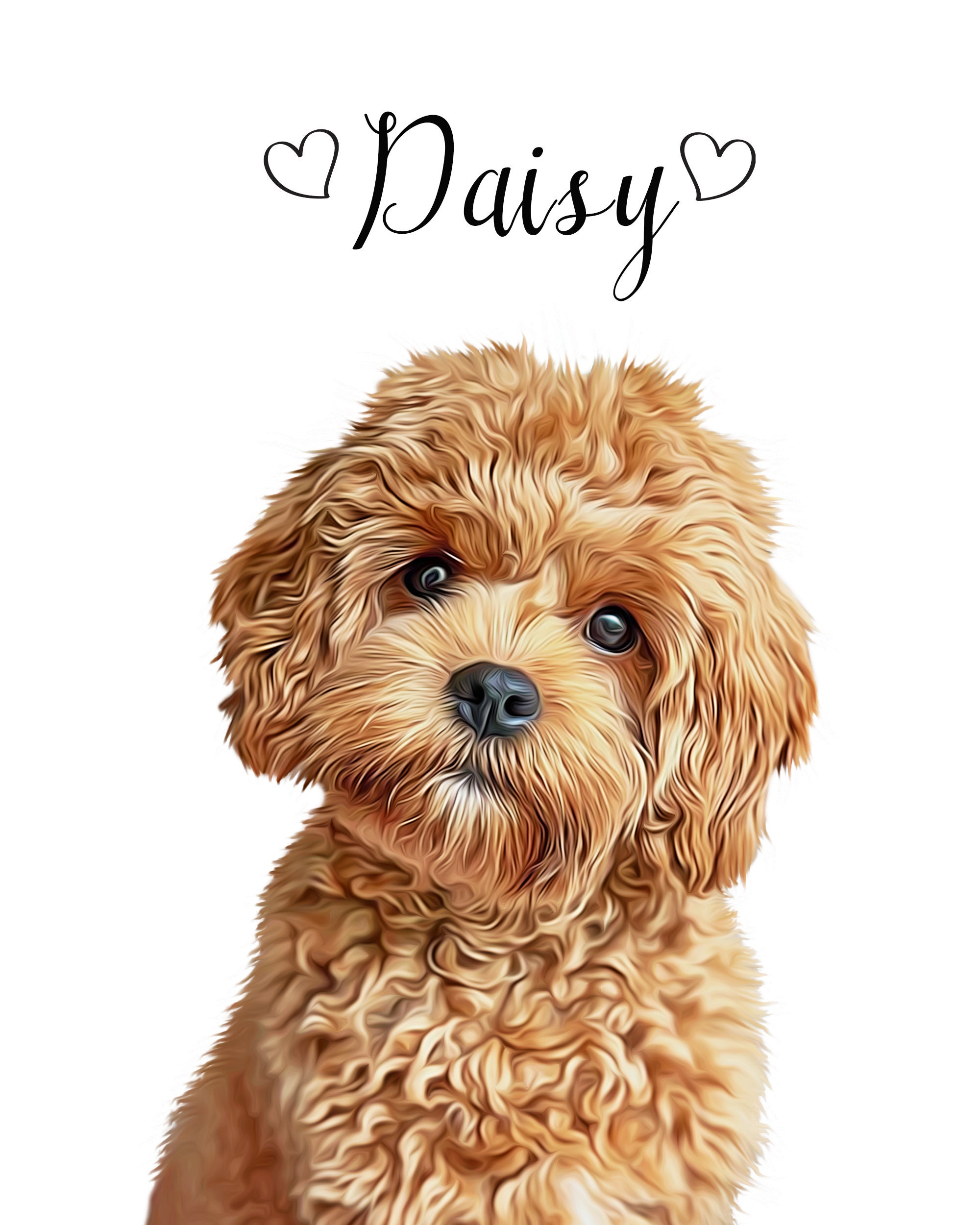 Custom Pet Portrait in Memory of Dog Pet Personalized Gift for - Etsy