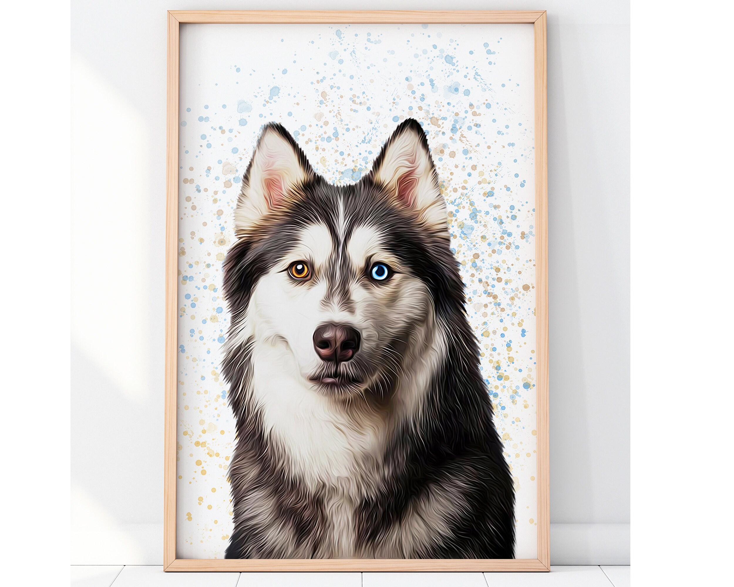 Custom Pet Portrait in Memory of Dog Pet Personalized Gift for - Etsy