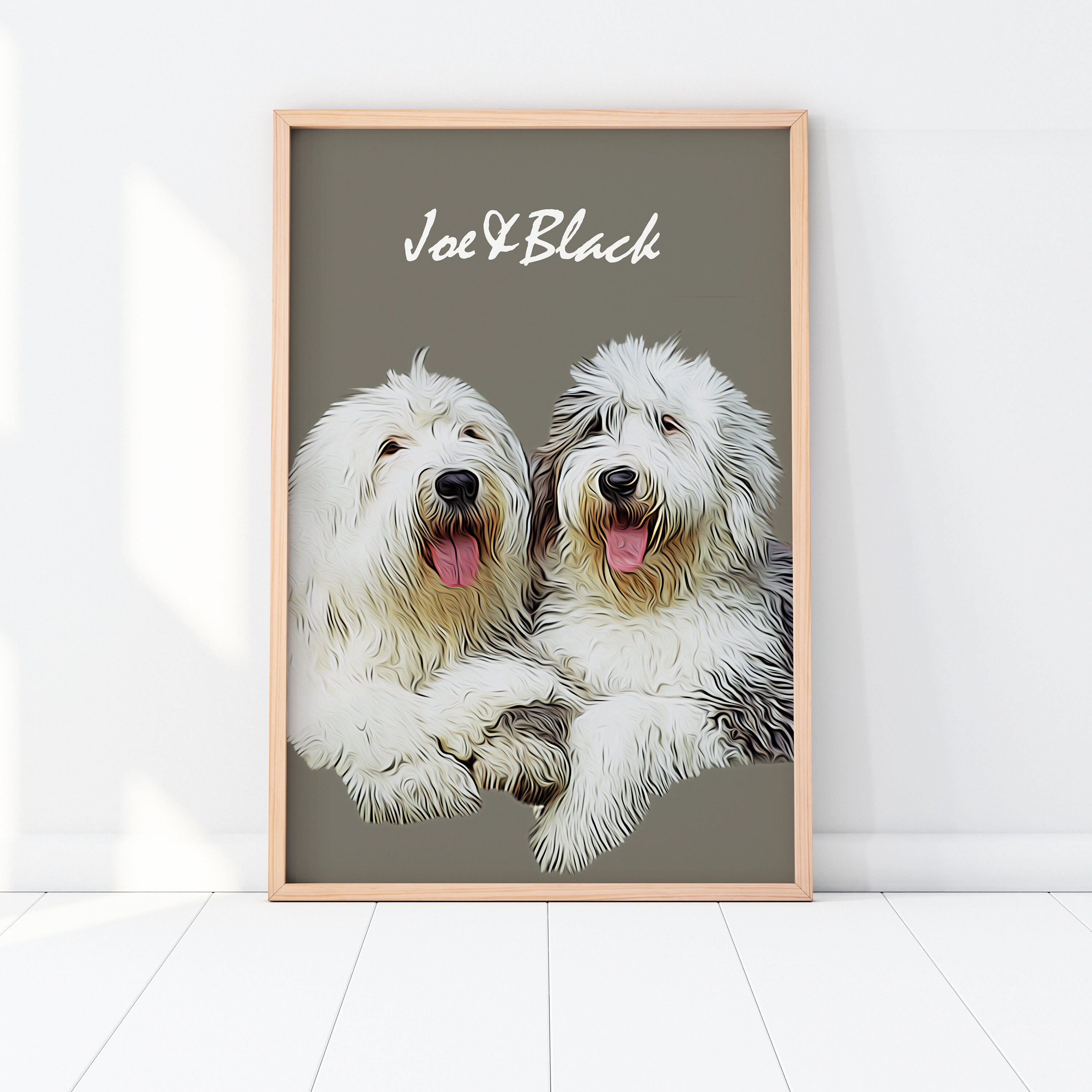 Custom Pet Portrait in Memory of Dog Pet Memorial Gift for Pet | Etsy