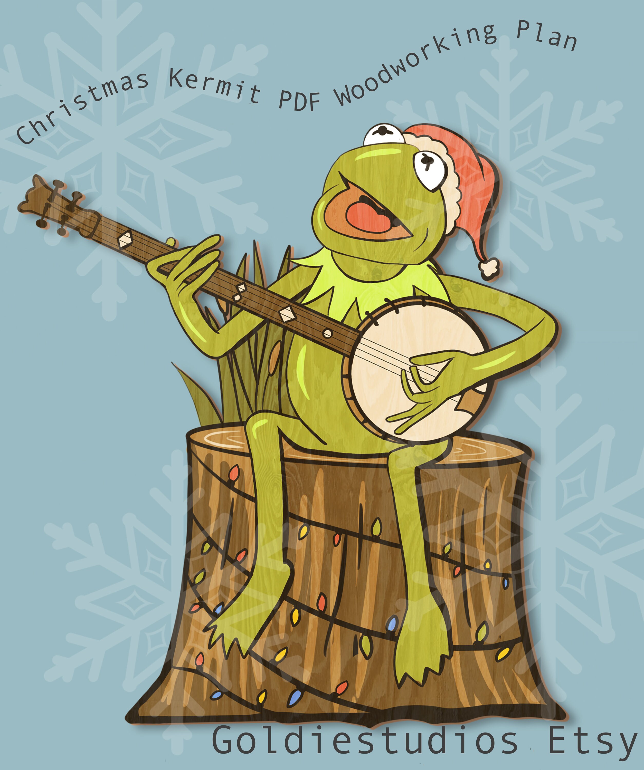 Christmas Kermit Yard Cutout Instant Download Woodworking Plan - Etsy