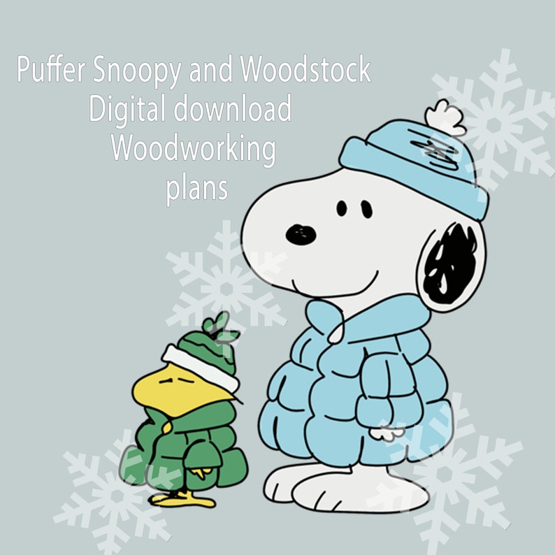 Plan de carpintería en PDF con recorte de jardín de Puffer Snoopy y ...