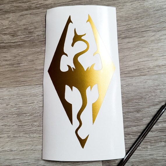Paper Skyrim Logo Vinyl Decal Sticker The Elder Srolls Stickers, Labels ...