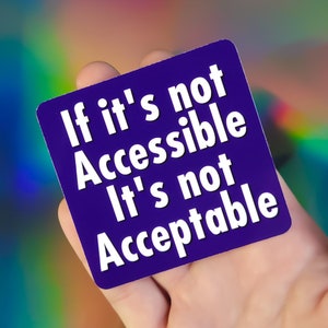 Accessibility Sticker Set - 3 Piece 3" Waterproof Vinyl Sticker Set for ...