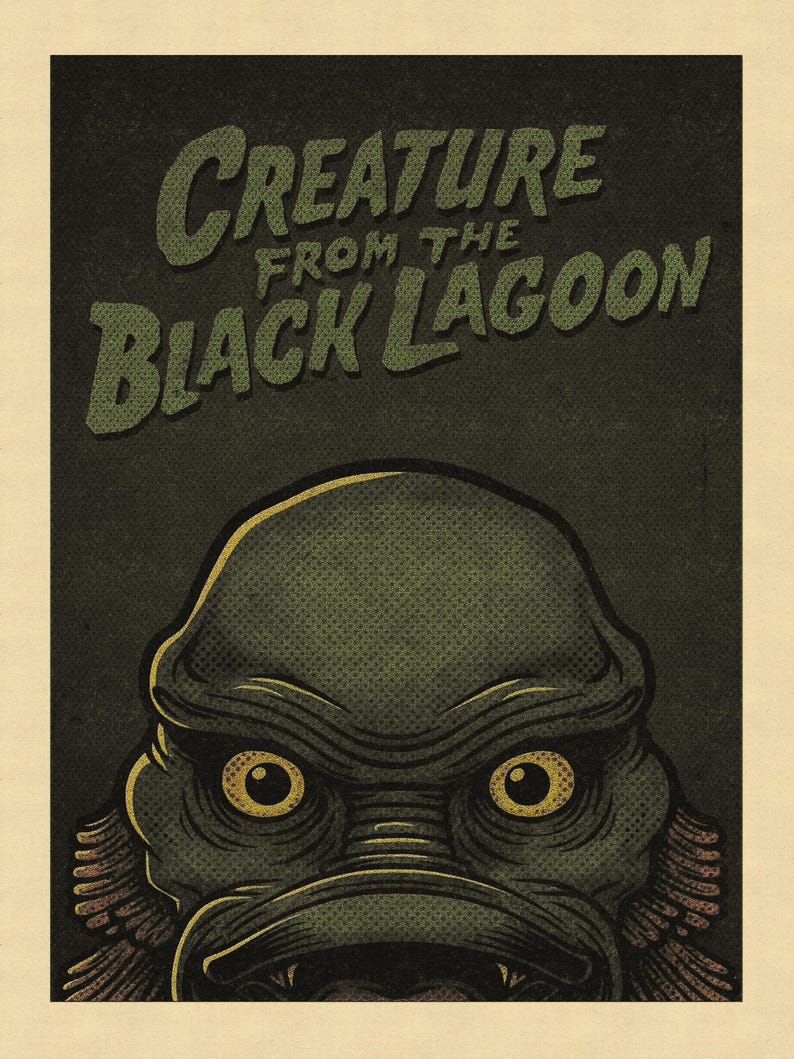Creature From the Black Lagoon Print | Poster (18x24) - Etsy