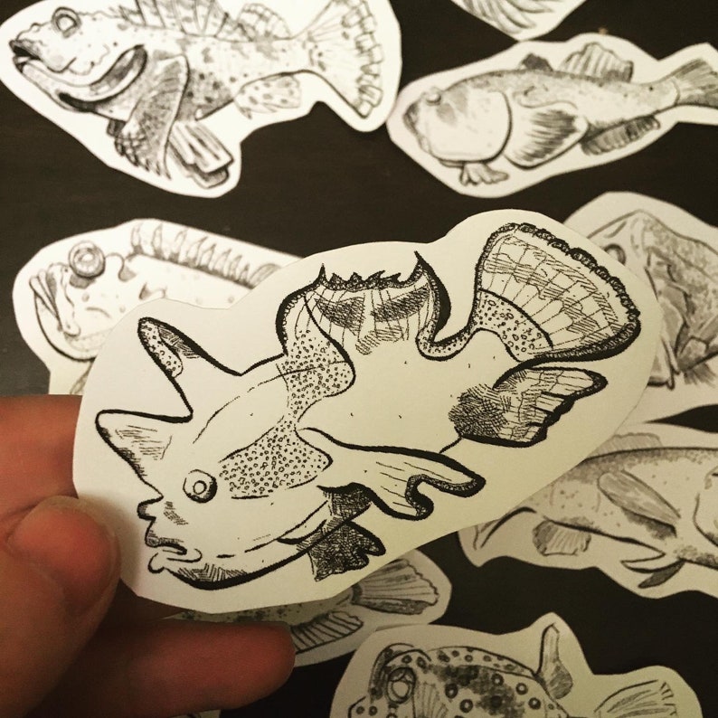 Weird Fishes Vinyl Stickers - Etsy