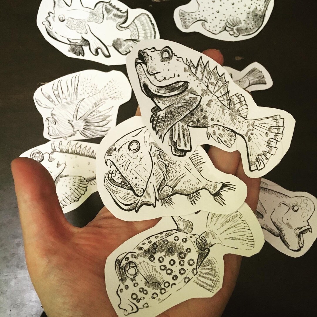 Weird Fishes Vinyl Stickers - Etsy