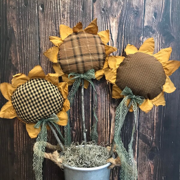 Primitive Sunflower - Etsy