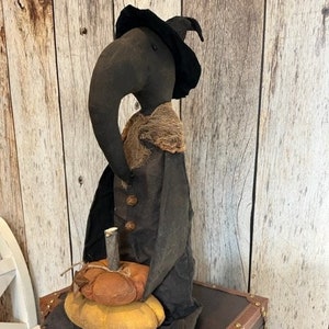 PDF Sewing Pattern - Primitive Crow Witch - Prim Halloween Doll - Raven ...