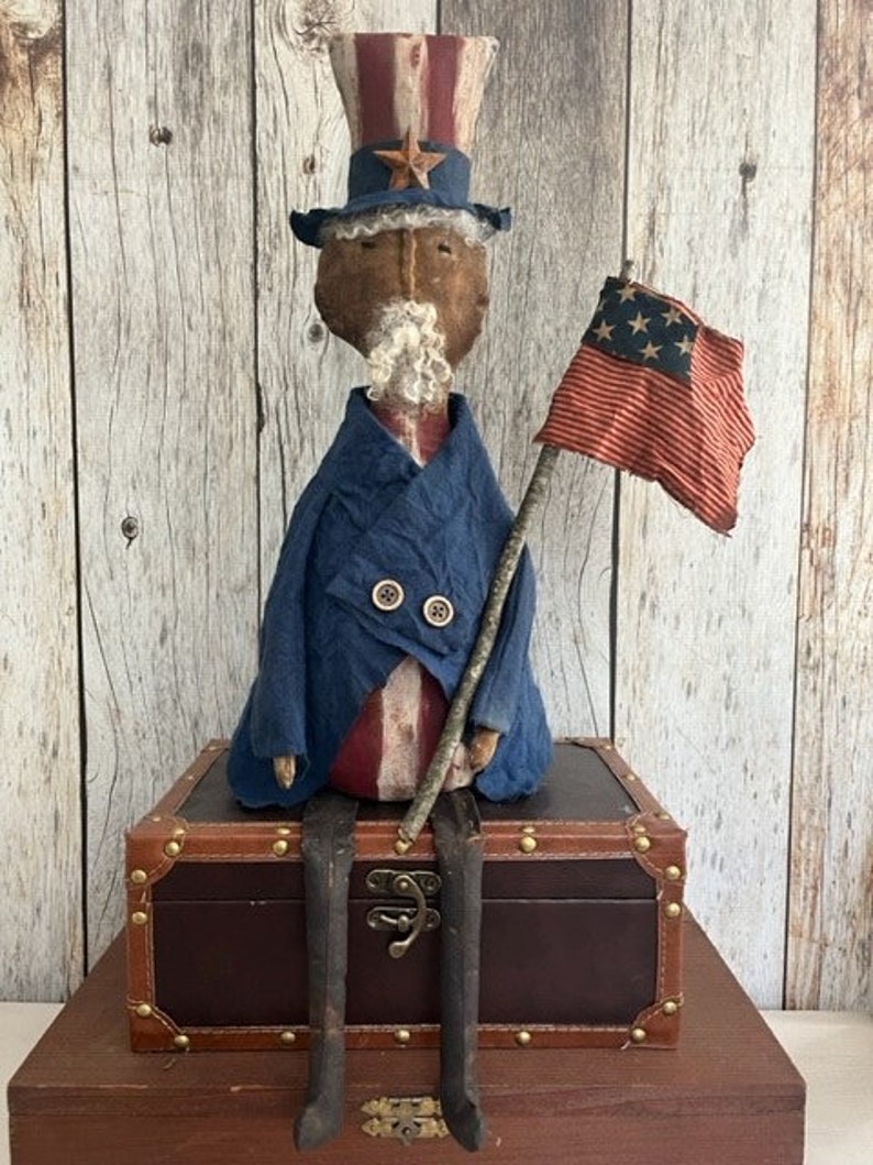 PDF Sewing Pattern - Primitive Uncle Sam - 4th of July Decor ...