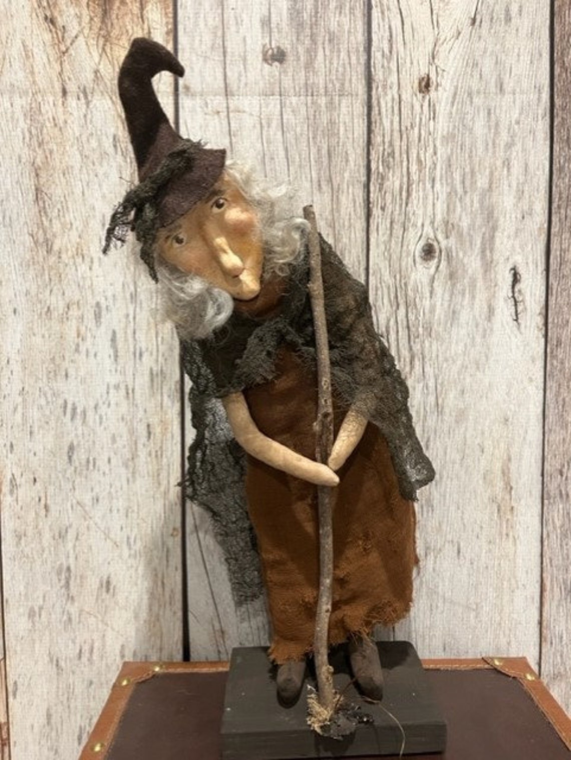 PDF Sewing Pattern - Standing Primitive Witch - Clay Face Folk Art Doll ...