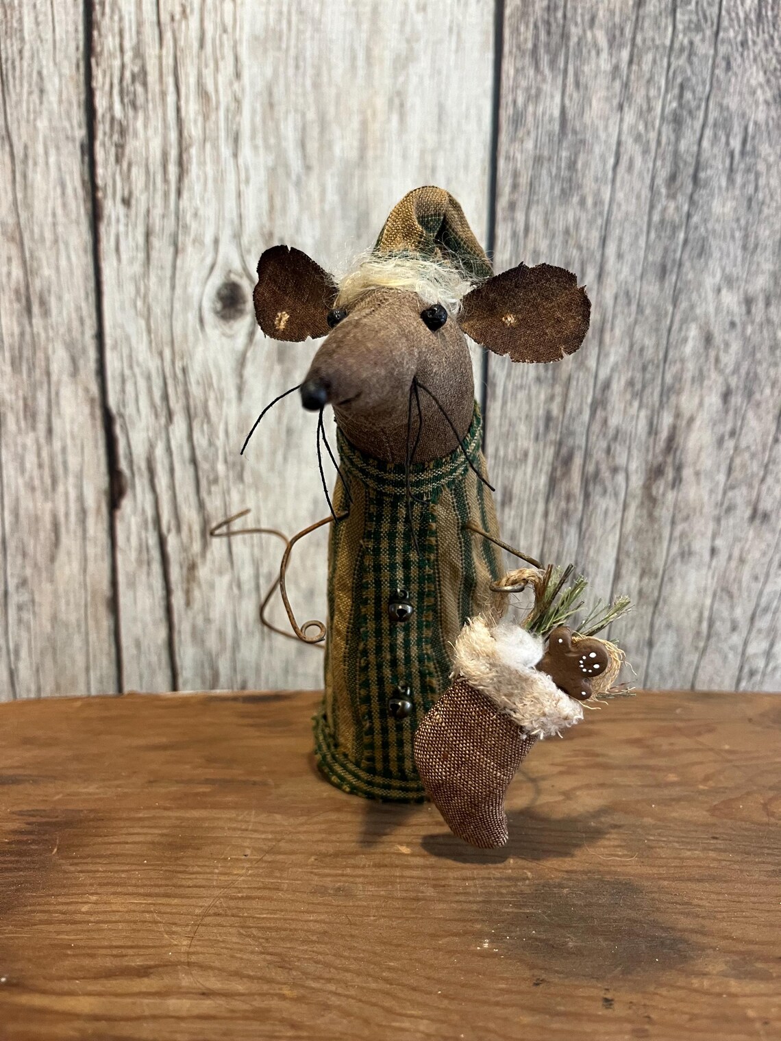 PDF Sewing Pattern - Primitive Christmas Mouse - Folk Art Mice - Santa ...