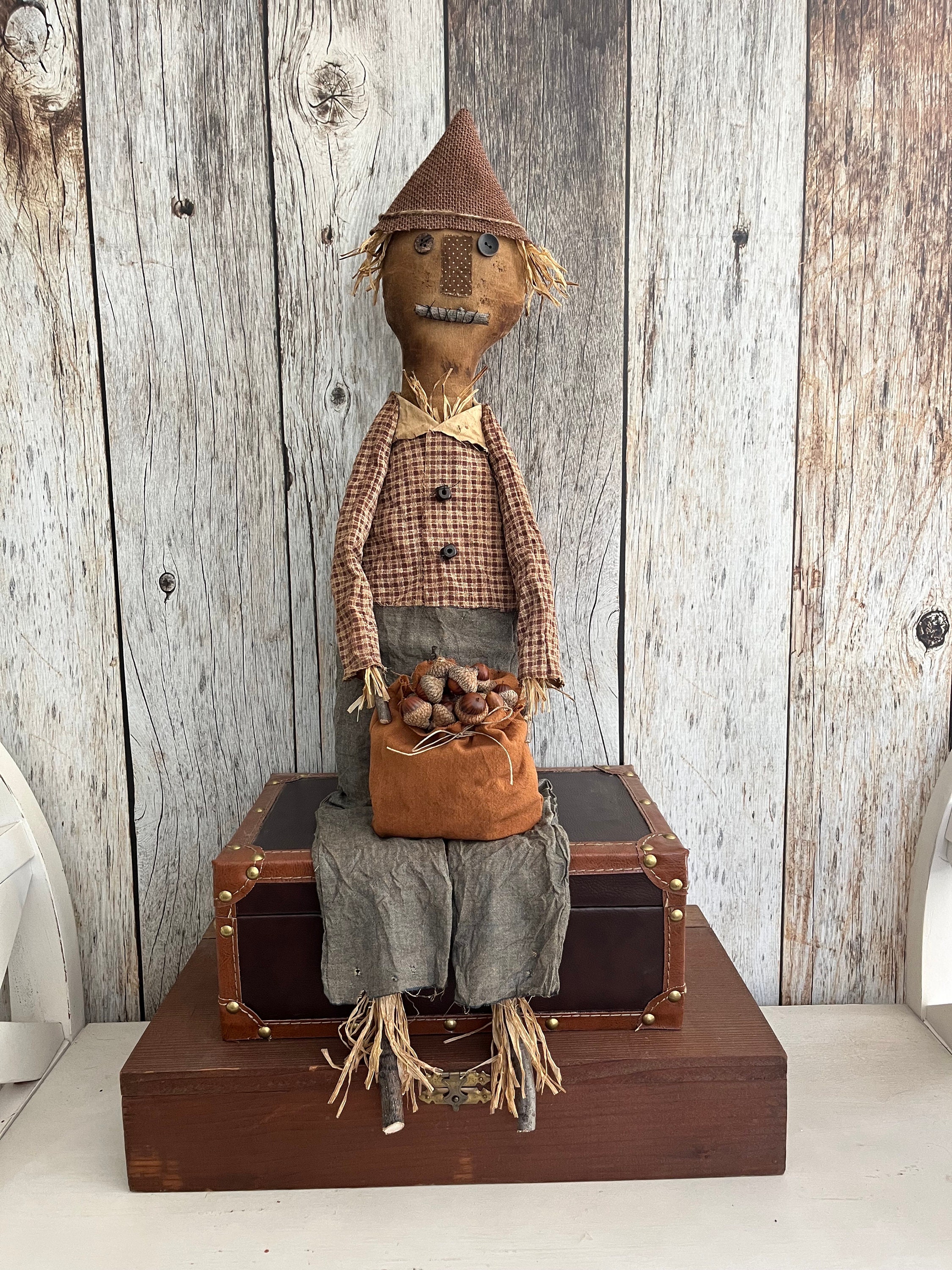PDF Sewing Pattern - Primitive Scarecrow Doll - Folk Art Autumn Decor ...
