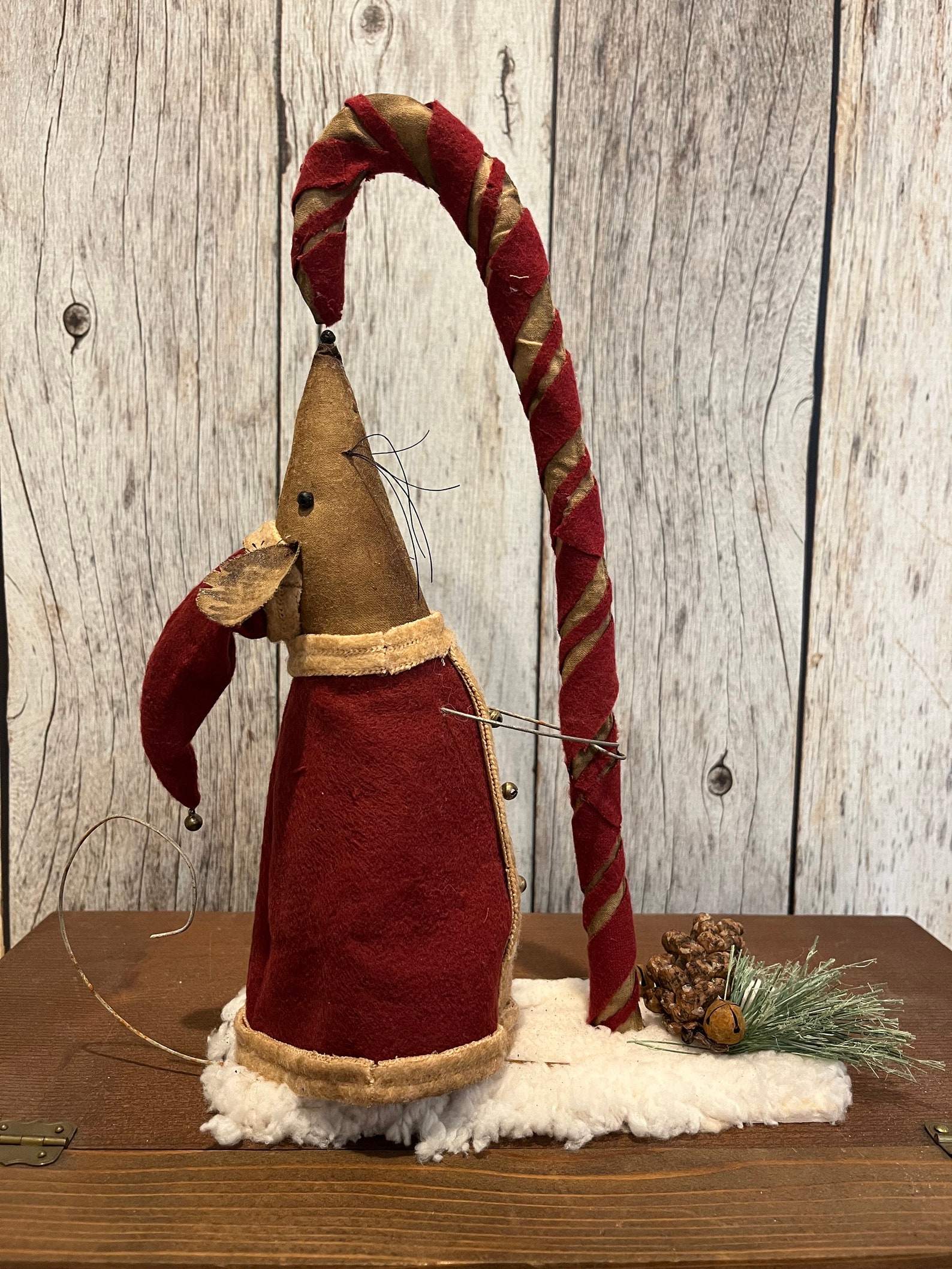 PDF Sewing Pattern - Primitive Santa Mouse - Folk Art Christmas Decor ...