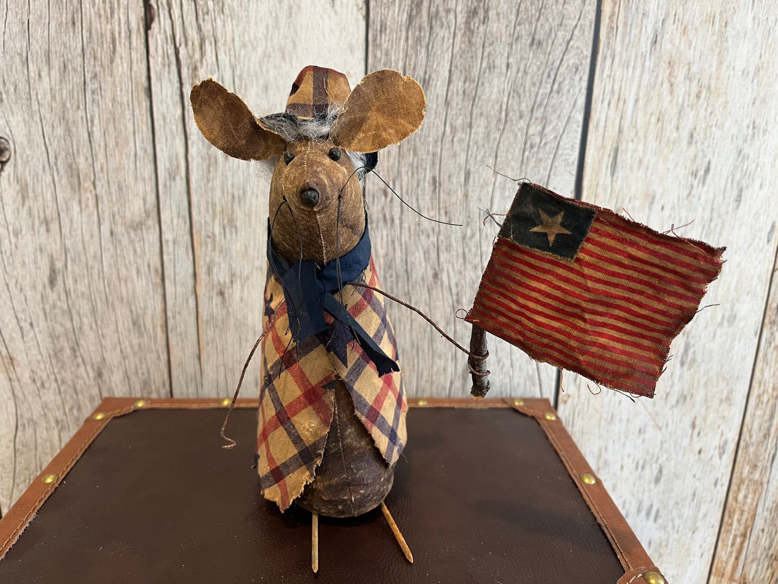 Primitive Mice Dolls Patriotic Uncle Sam Mouse Early - Etsy