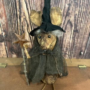 PDF Sewing Pattern - Tilda the Mouse - Primitive Halloween Witch - Mice ...