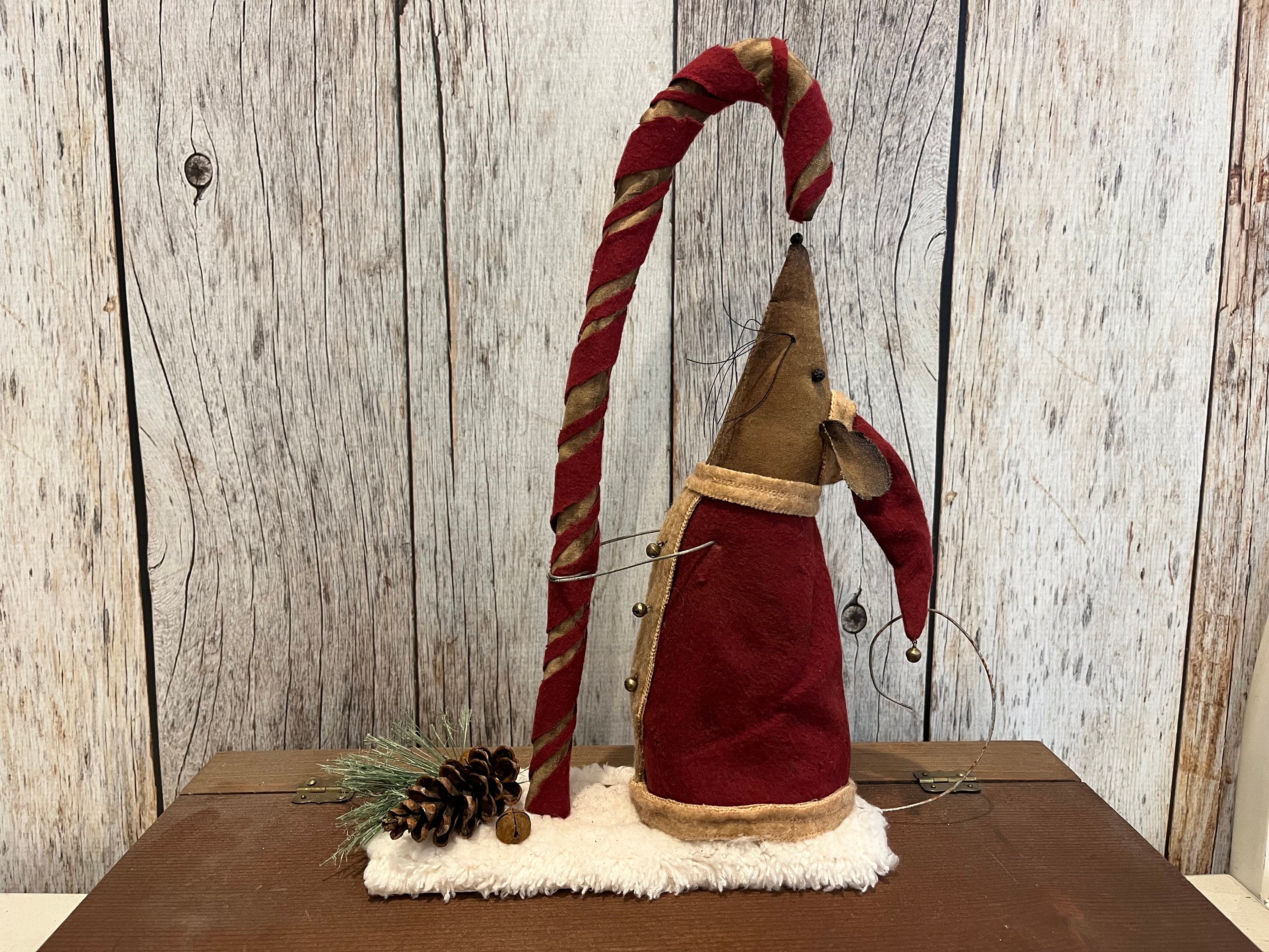 PDF Sewing Pattern - Primitive Santa Mouse - Folk Art Christmas Decor ...