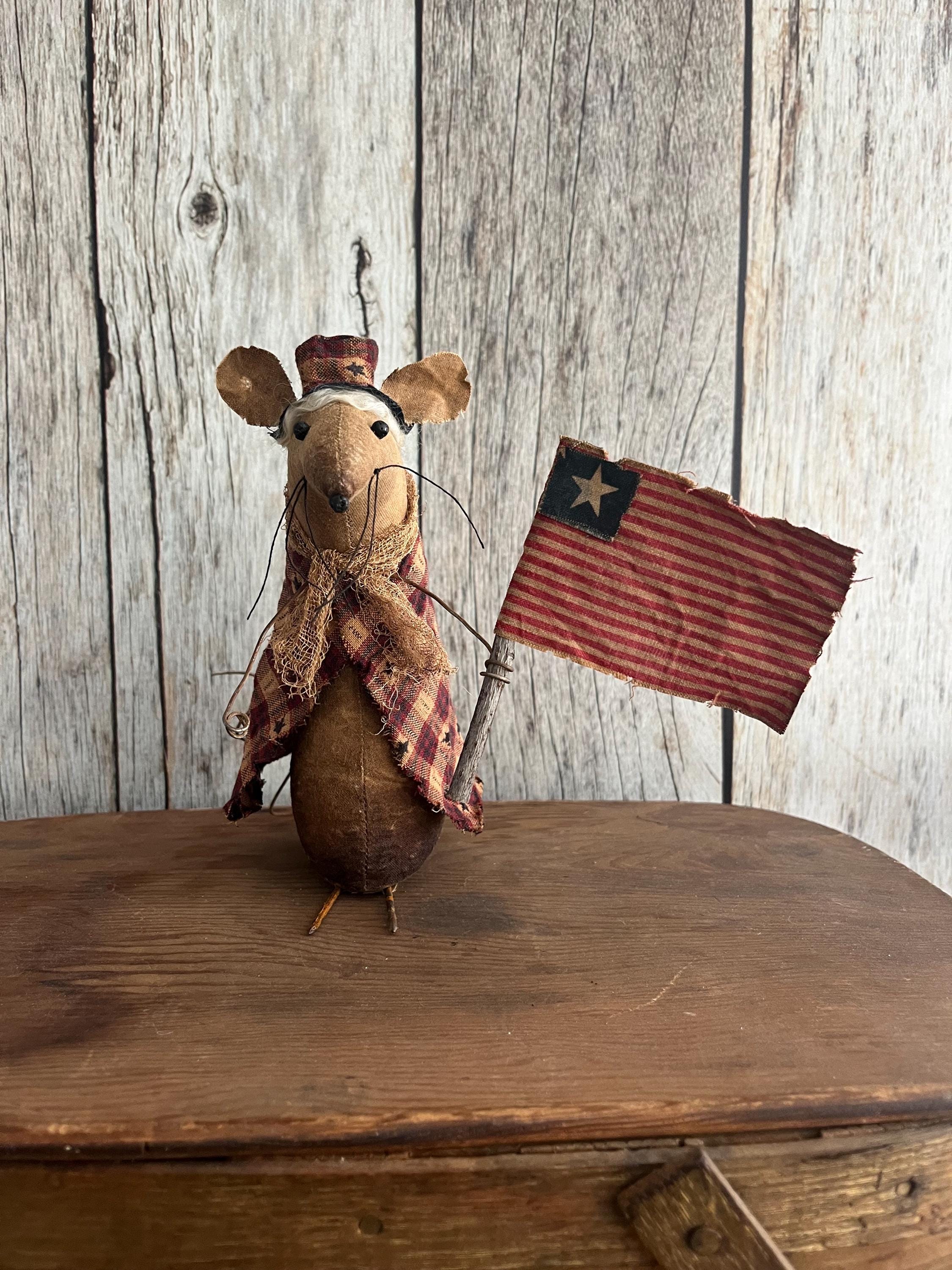 PDF Sewing Pattern - Primitive Patriotic Mouse - Independence Day Decor ...