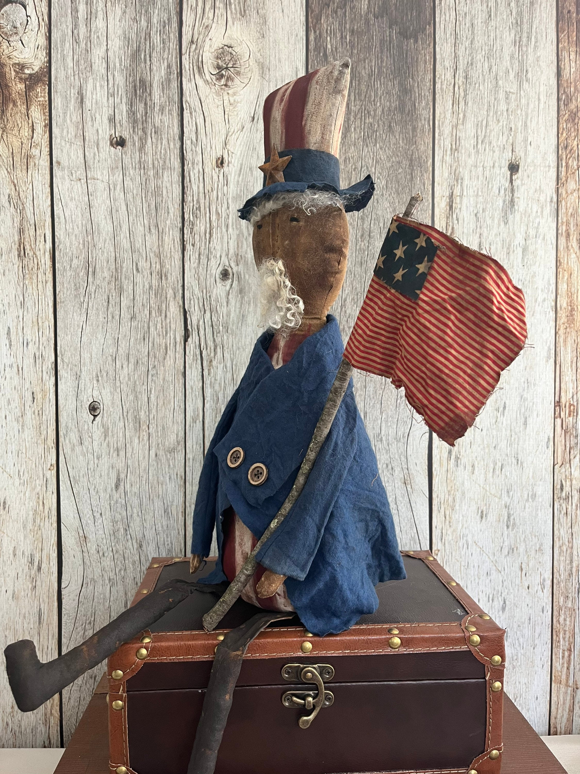 PDF Sewing Pattern - Primitive Uncle Sam - 4th of July Decor ...