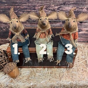 Primitive Scarecrow Mouse - Fall Mantle Decoration - Autumn Decor ...