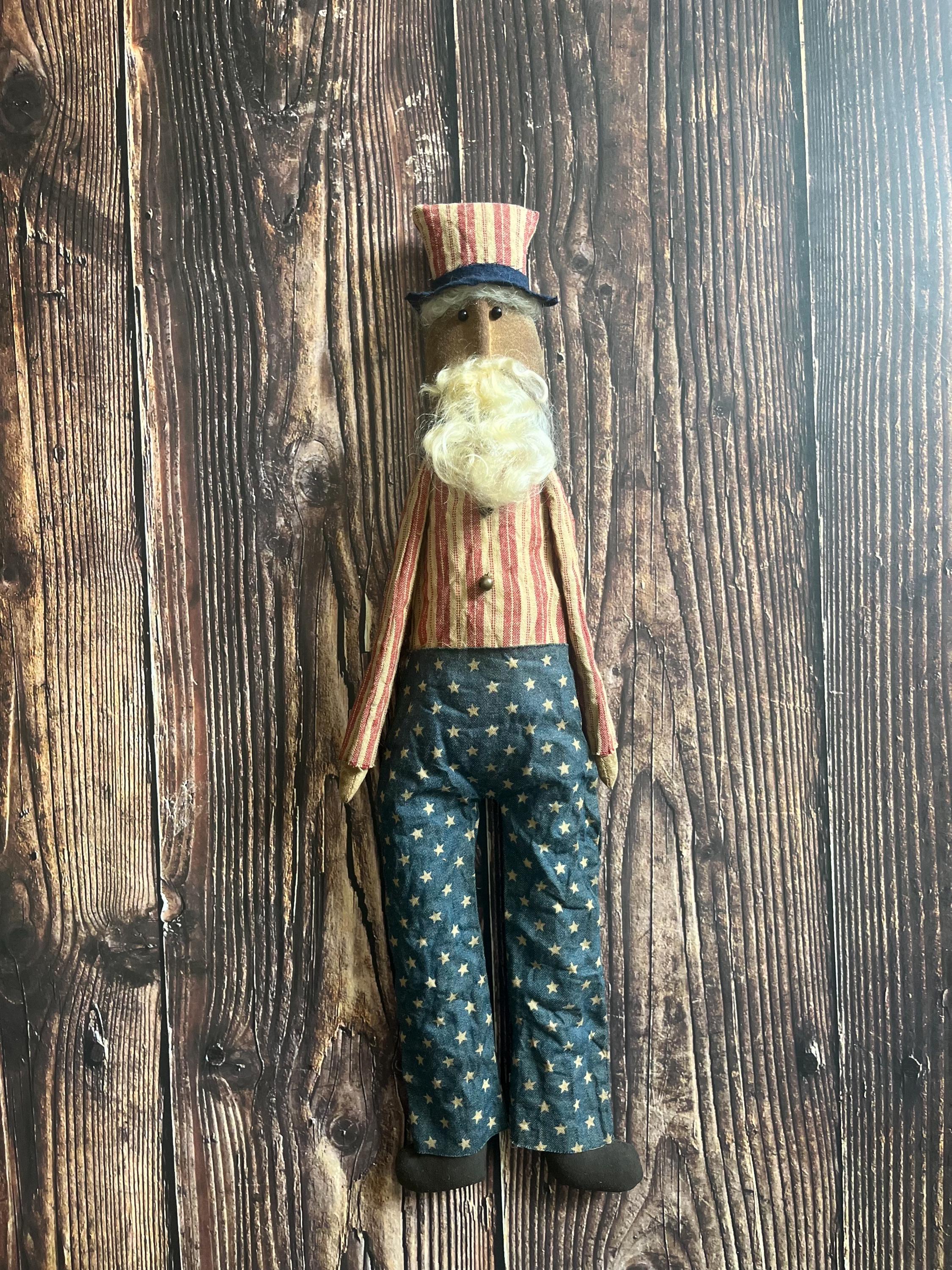 PDF Sewing Pattern - Primitive Uncle Sam Garland - Patriotic Door ...
