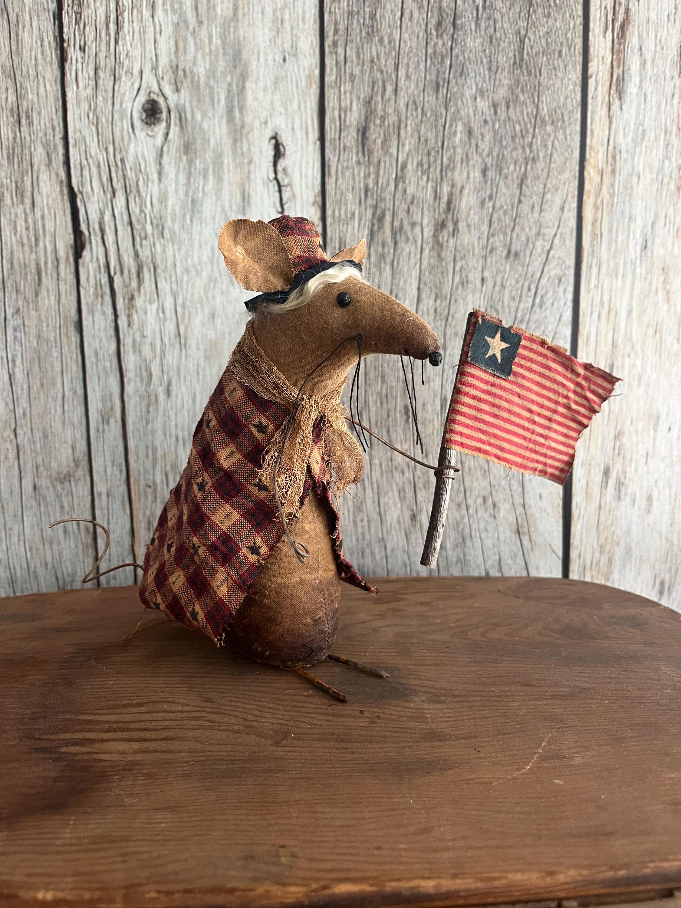 PDF Sewing Pattern - Primitive Patriotic Mouse - Independence Day Decor ...