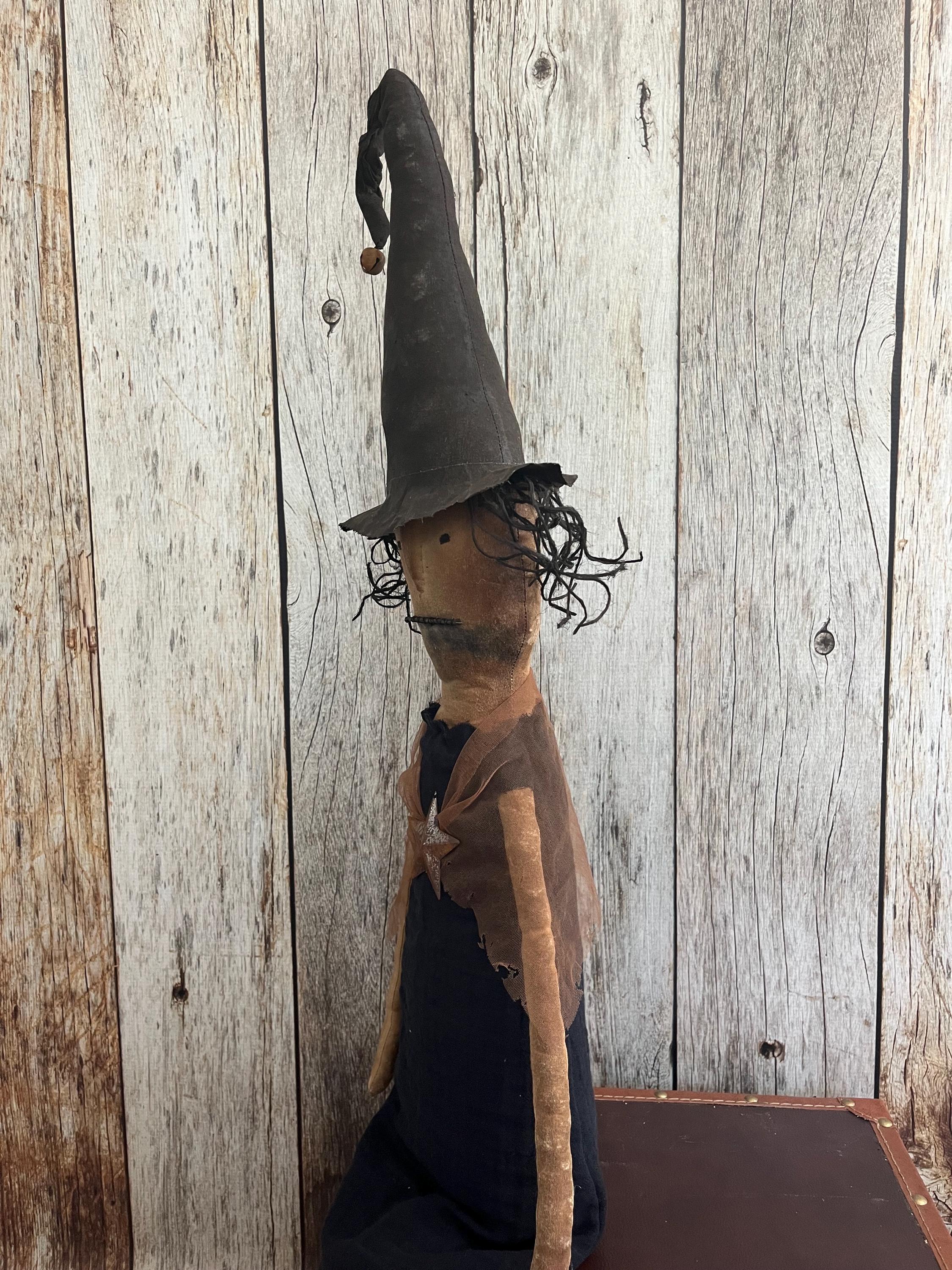 Primitive Witch Doll - Handmade Folk Art Doll - Whimsical Halloween ...