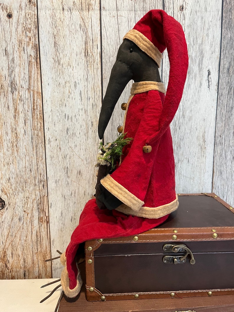 PDF Sewing Pattern - Primitive Santa Claus Crow - Christmas Folk Art ...