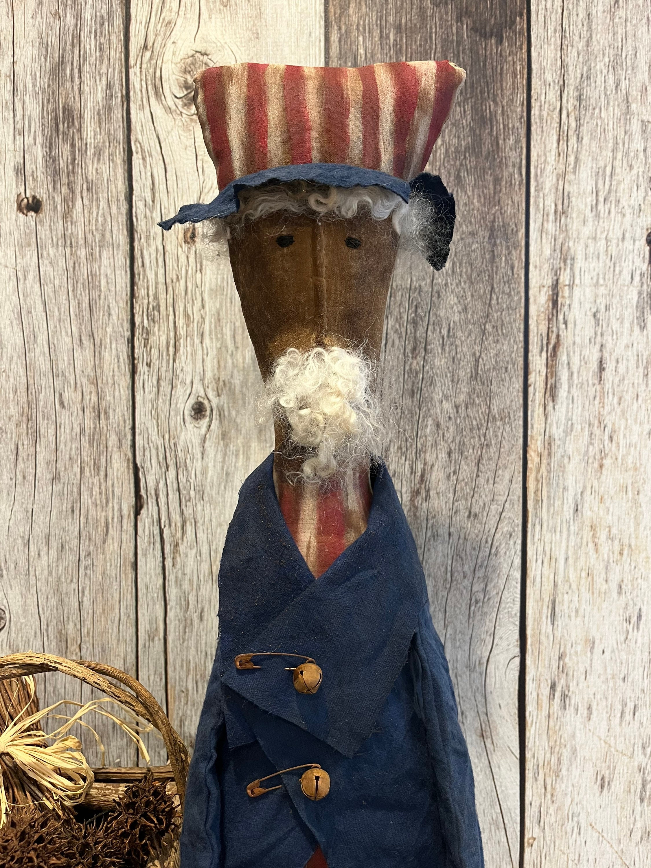 PDF Sewing Pattern: Primitive Uncle Sam Doll, Americana Decor - Etsy