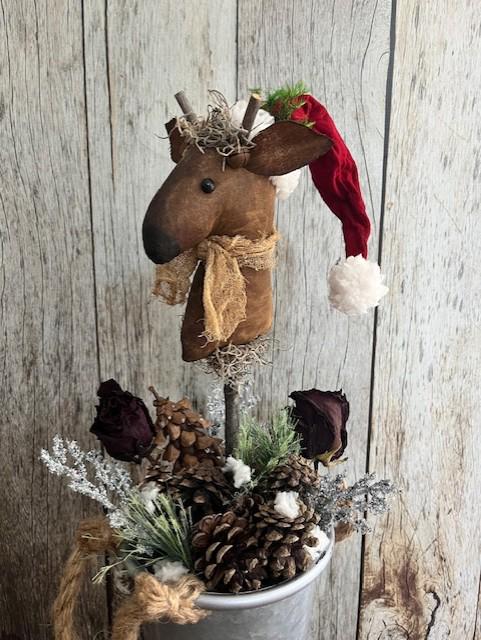 PDF Sewing Pattern - Primitive Reindeer in Santa Hat - Prim Hobby Horse ...