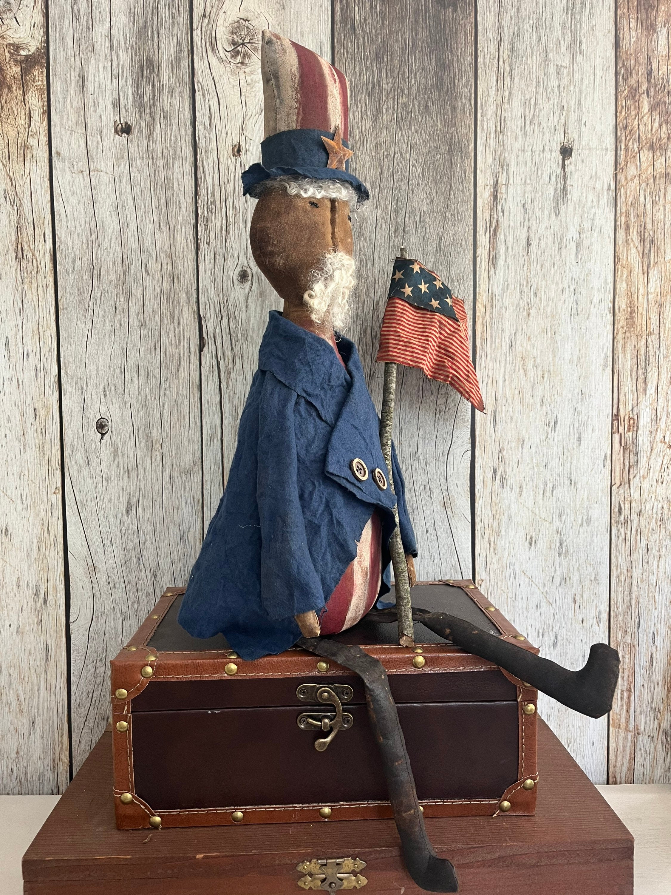 PDF Sewing Pattern - Primitive Uncle Sam - 4th of July Decor ...