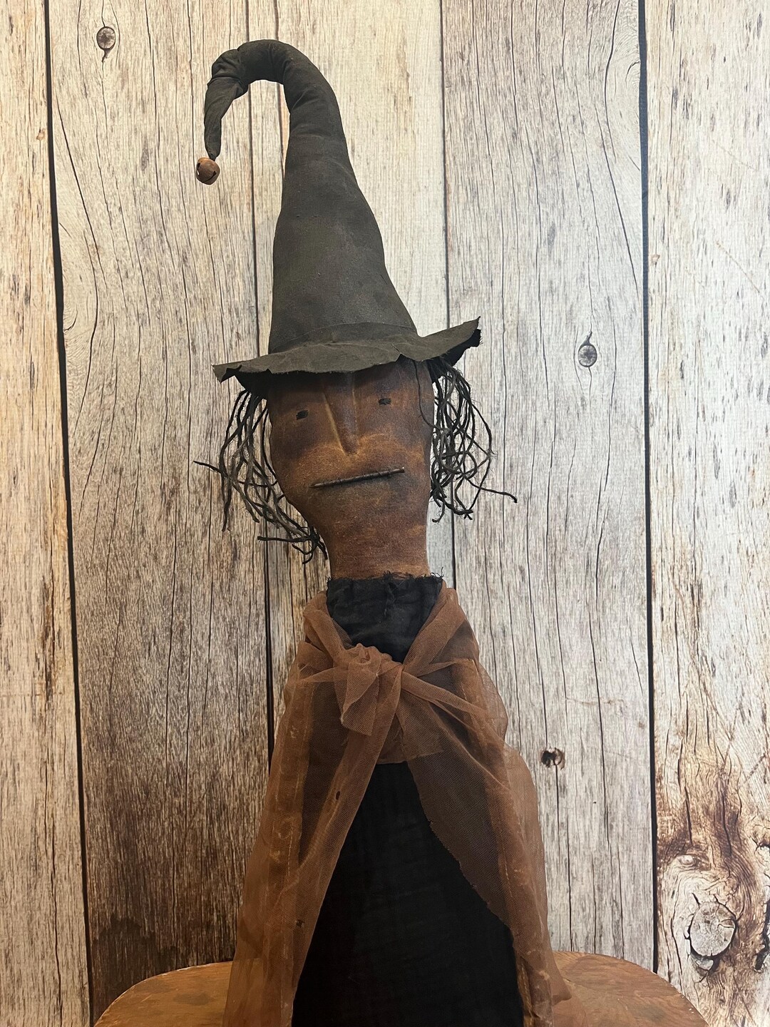 Primitive Witch Doll - Handmade Folk Art Doll - Whimsical Halloween ...