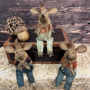 Primitive Scarecrow Mouse - Fall Mantle Decoration - Autumn Decor ...