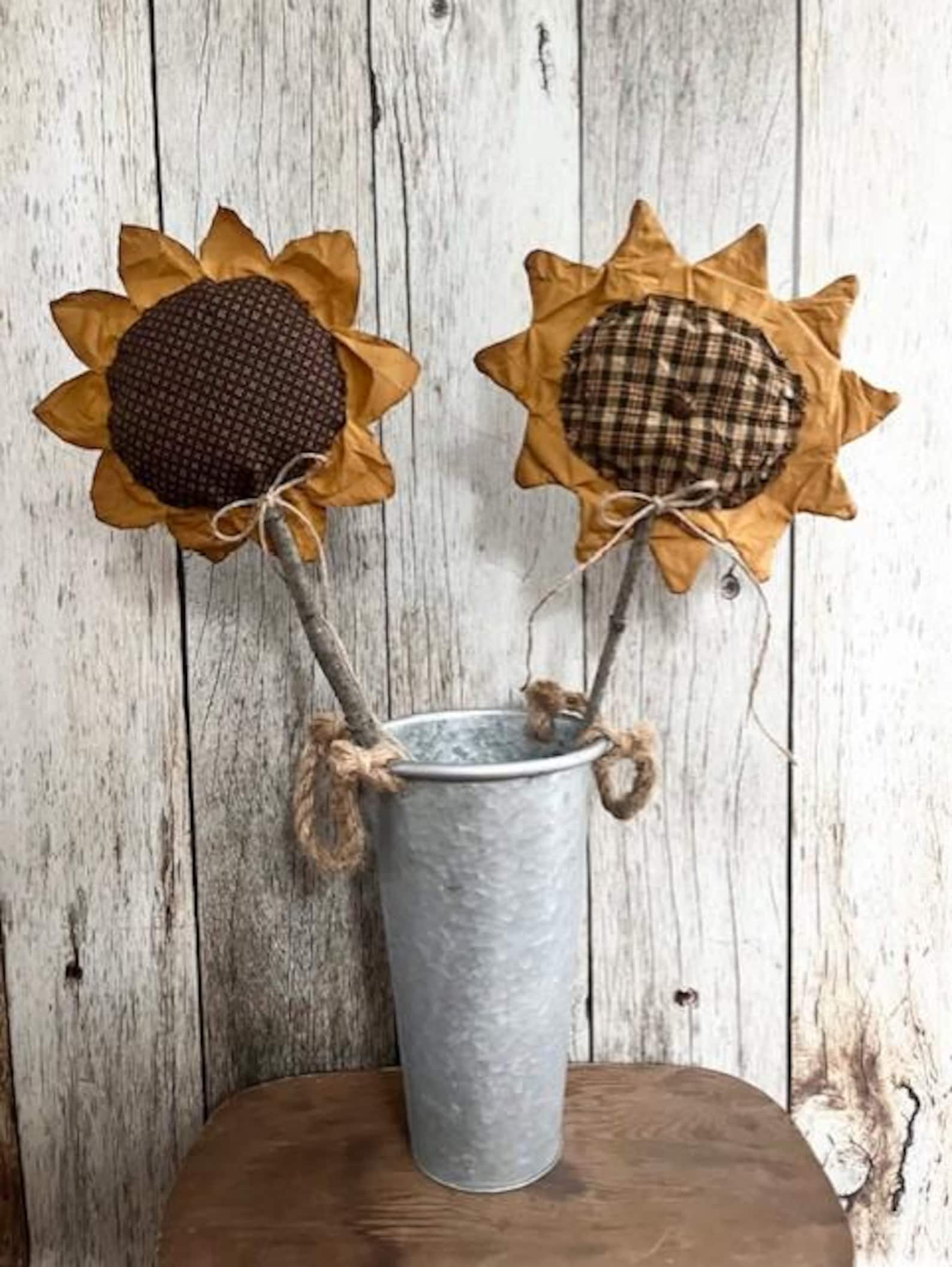 PDF Sewing Pattern - Primitive Sunflowers for Autumn - Fall Flowers ...