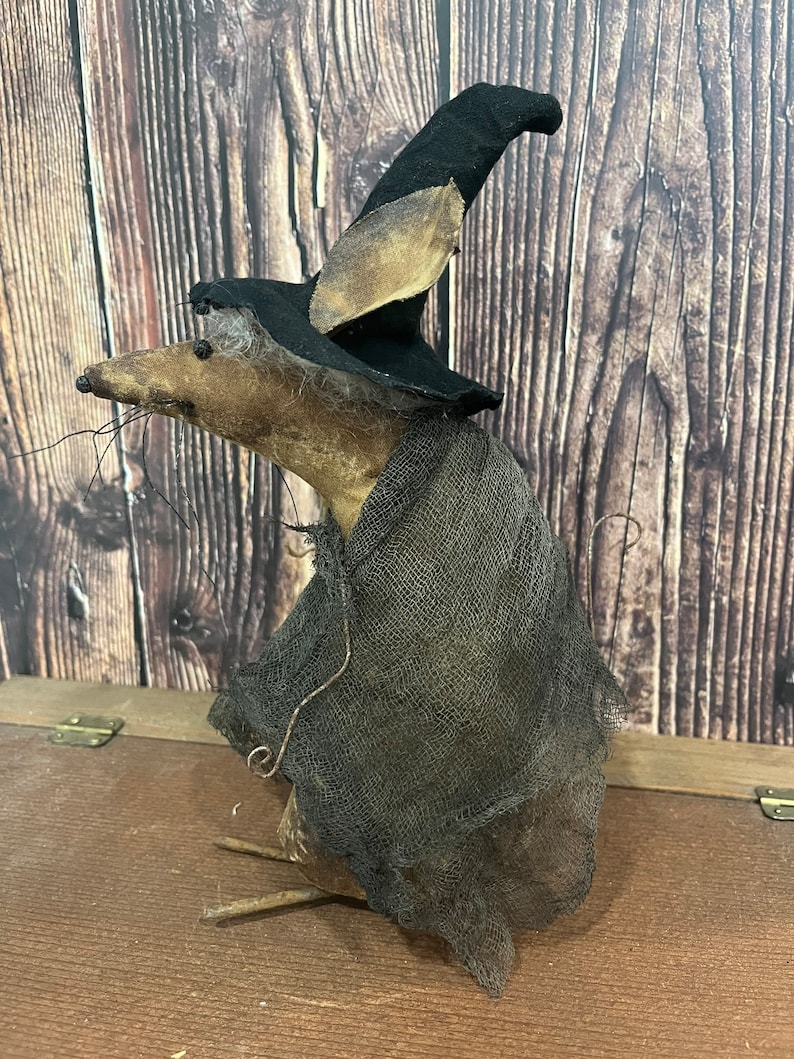 PDF Sewing Pattern - Tilda the Mouse - Primitive Halloween Witch - Mice ...