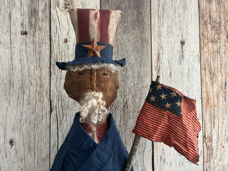PDF Sewing Pattern - Primitive Uncle Sam - 4th of July Decor ...