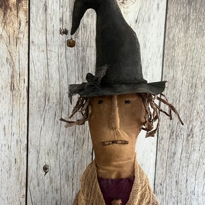 PDF Sewing Pattern - Primitive Halloween Witch With Pumpkin and Bird ...