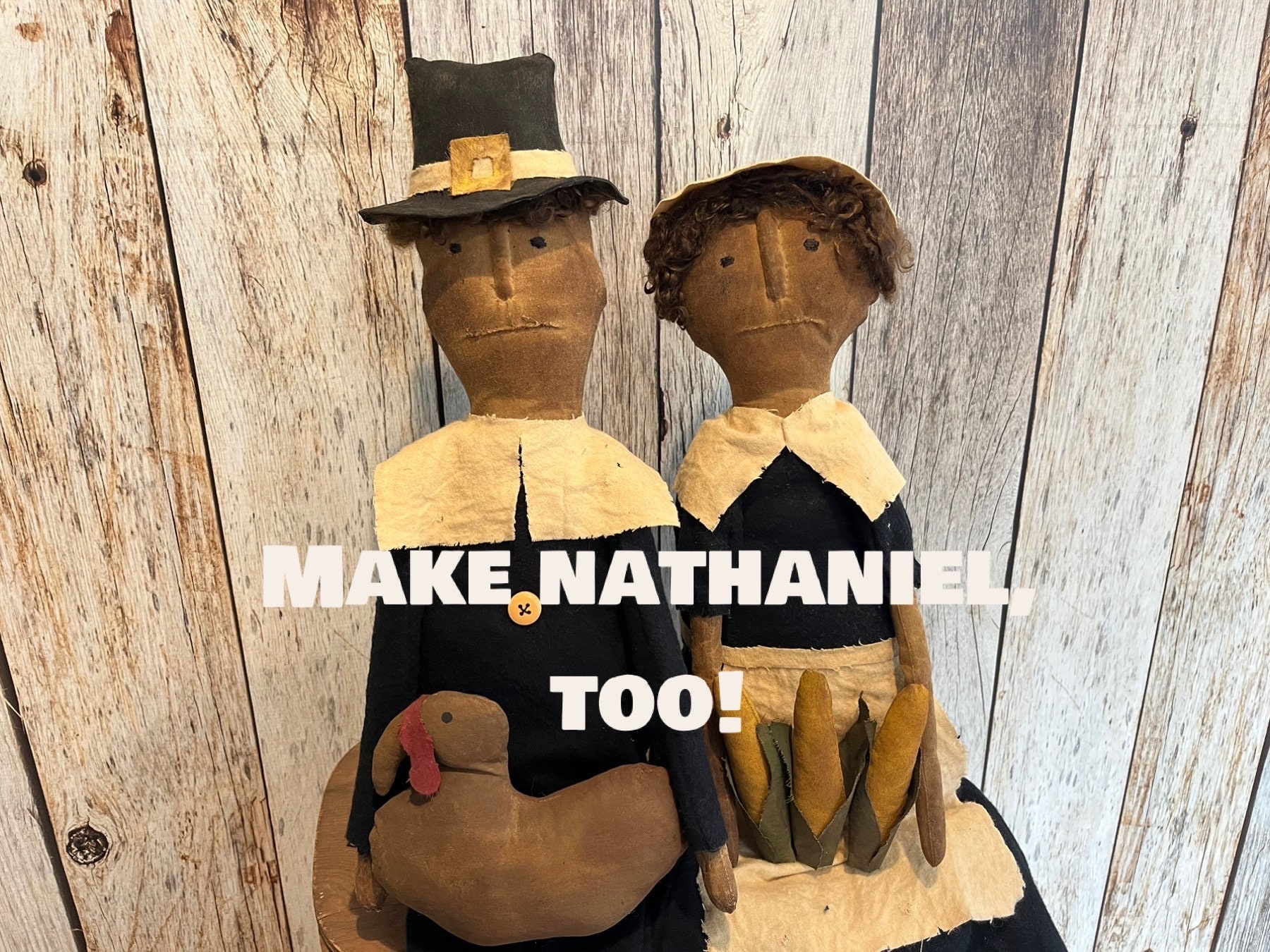 PDF Sewing Pattern - Primitive Pilgrim Girl - Rustic Thanksgiving ...