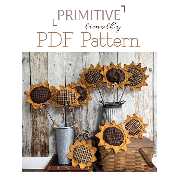 Primitive Sunflower - Etsy