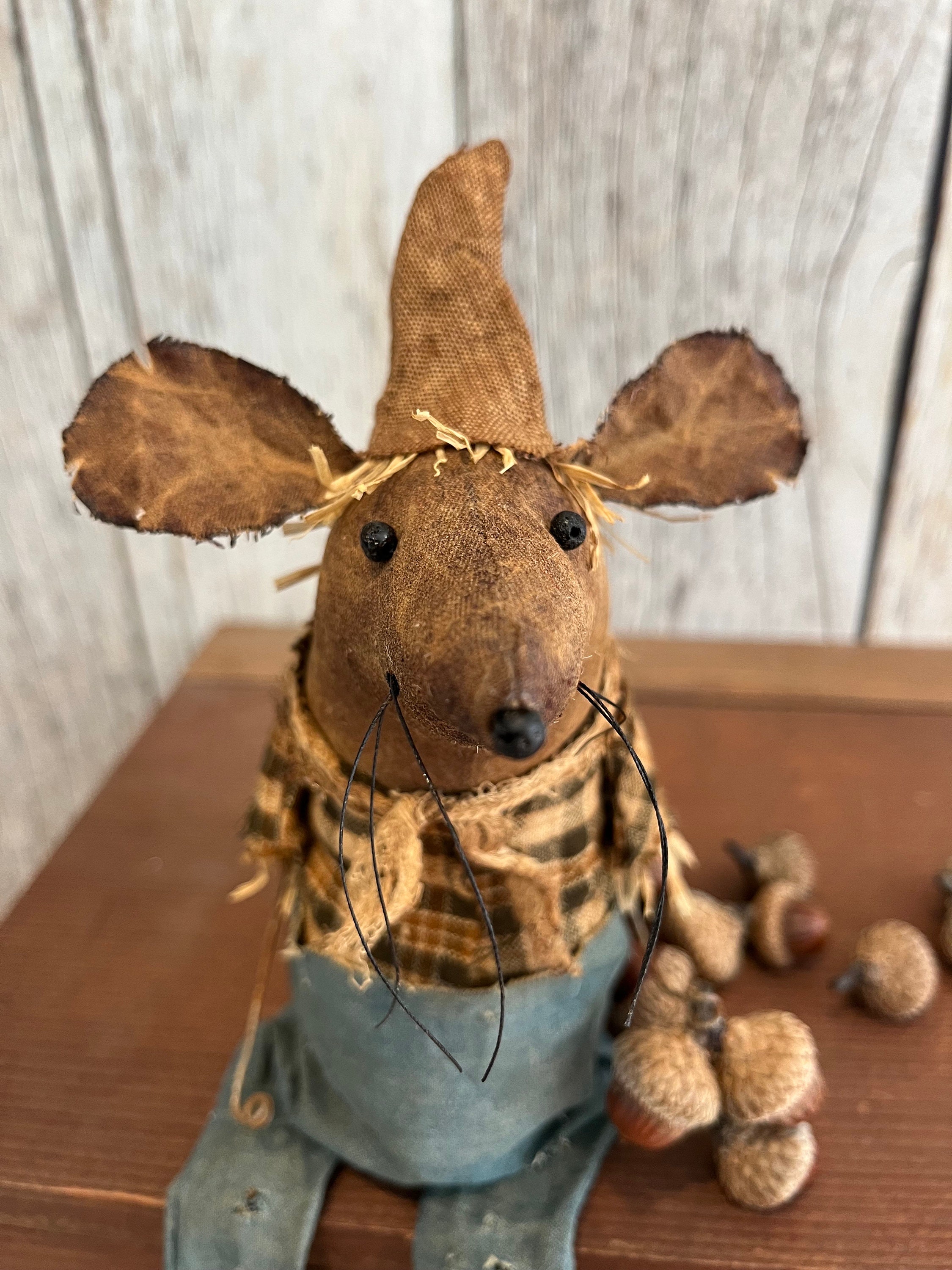 PDF Sewing Pattern - Primitive Scarecrow Mouse - Fall Mantle Decor ...